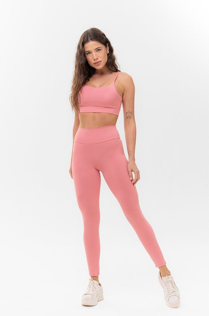 Conjunto Feminino Fitness Básico Calça e Top - Ballet
